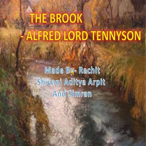 The brook by lord alfred tennyson ppt | PPTX