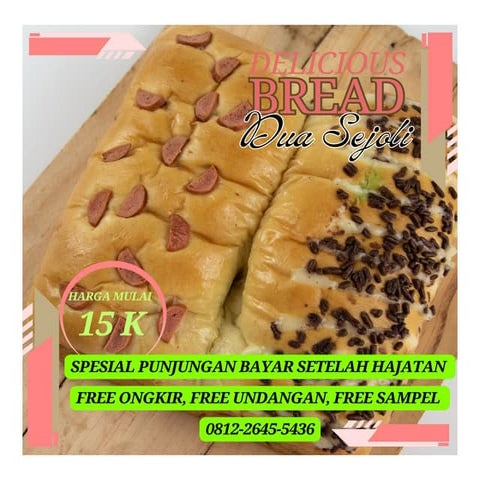 TERBAIK! TELP! 0812-2645-5436, HARGA Roti Dua Sejoli, Roti Kasur Coklat ...