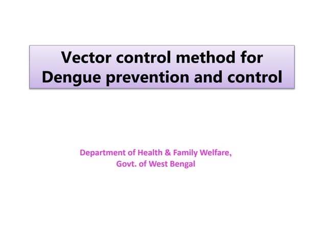 Vector control measures | PPTX