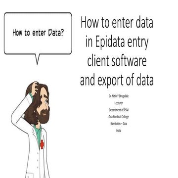 How to enter data and export data by using Epidata entry client? | PPTX