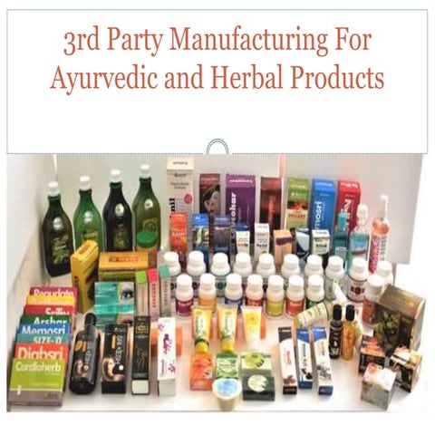 Ppt 3rd party manufacturing for ayurvedic and herbal products | PPTX