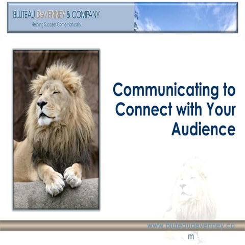 Ppt 4 Communicating To Connect With Your Audience | PPT