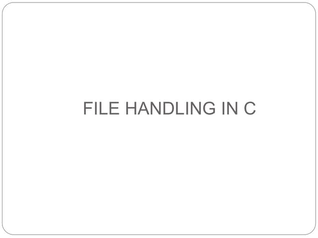 C Programming Unit 5 Pptx Operating Systems Computer Software And 8216