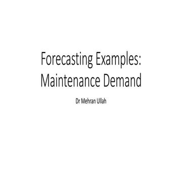 Forecasting Examples | PPT