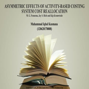 PPT 5ASYMMETRIC EFFECTS OF ACTIVITY-BASED COSTING SYSTEM COST ...