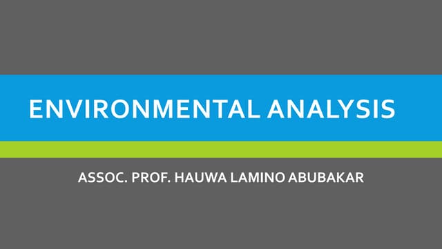 Environmental Threat & Opportunity Profile (ETOP)) | PPTX