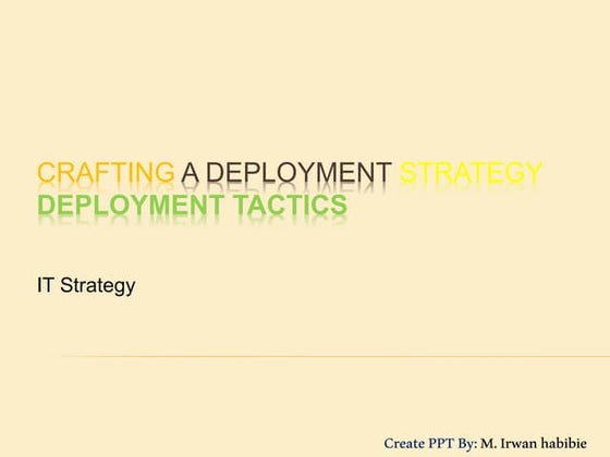 Crafting a deployment | PPT