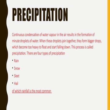 Precipitation, types and their different forms. | PPTX