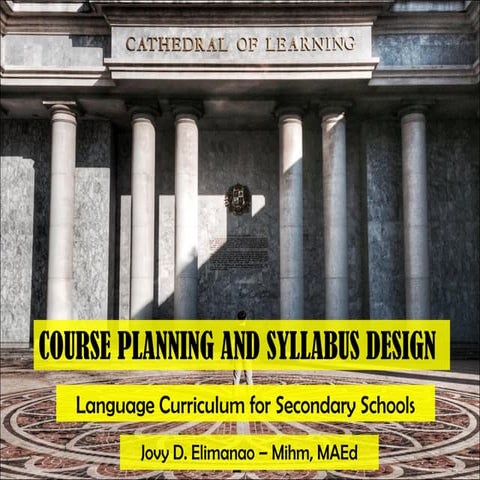 Course Planning and Syllabus Design | PPT