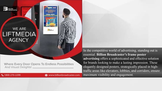 Revolutionizing Lift Advertising: Billion Broadcaster's Frame Poster ...