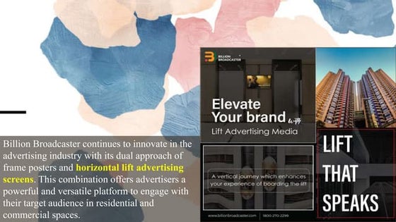 Introducing the Billion Broadcaster Lift Advertising Screen | PPTX