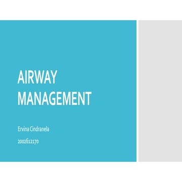 Airway Management | PPTX