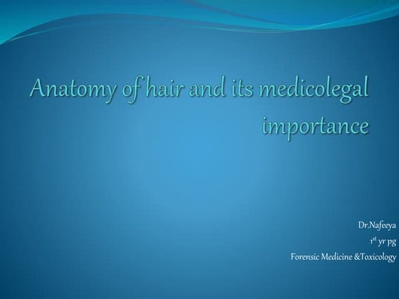 Hair as a forensic evidence | PPT