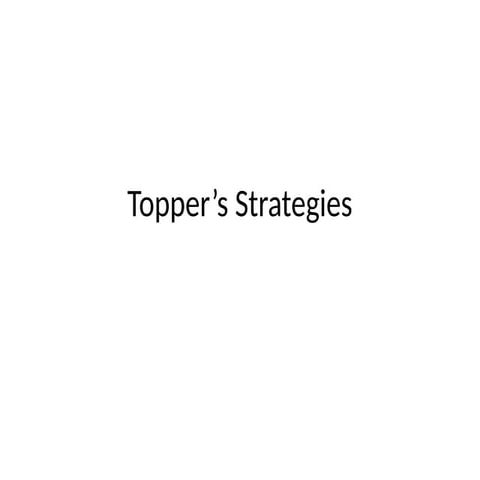 Overview_Toppers_Strategies_for_NEET_EXAMS | PPTX