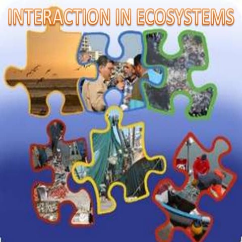 Interaction in ecosystems | PPTX