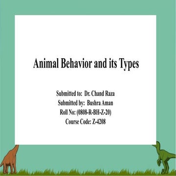 animal behaviours and its types with examples | PPTX