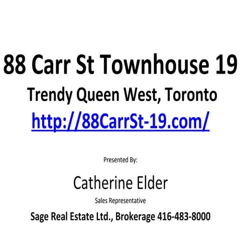 88 Carr St 19 | PPT | Real Estate Buying and Selling | Real Estate