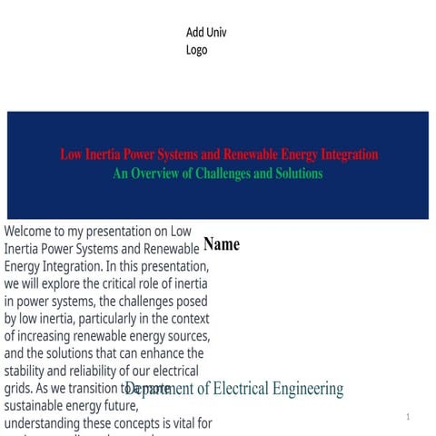 Design of renewable energy system and its application | PPTX