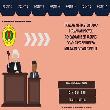 PPT Tinjauan Yuridis Terhadap Perjanjian Proyek | PPTX
