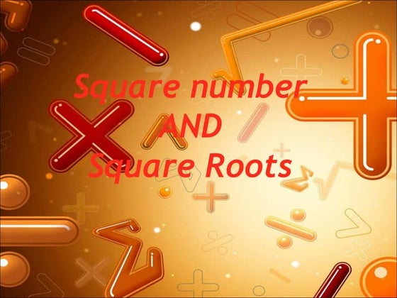 Square root | PPT | Science