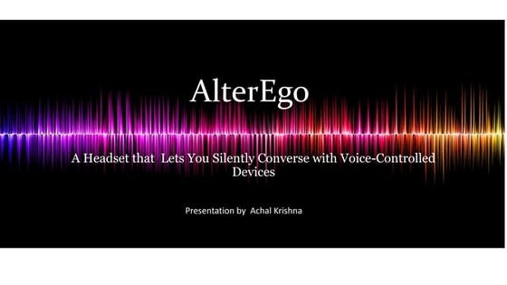 AlterEgo: A Personalized Wearable Silent Speech Interface | PDF