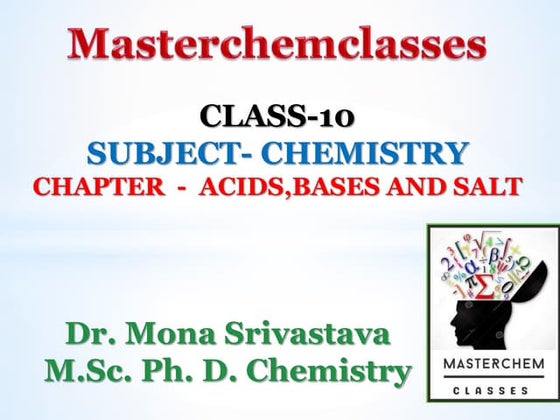 ACID,BASES AND SALT for Class 10th....CREATED TO PIYUSH BHANDARI | PPT ...