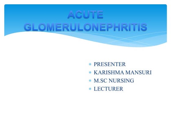 Glomerulonephritis | PPT