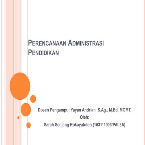 administrasi pendidikan | PPTX