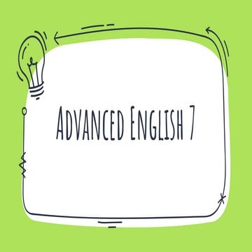PPT Advanced English 7 Lesson 01 Write Write | PDF