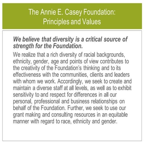 The Workforce Composition of the Casey Foundation in 2015 | PPT