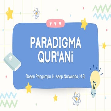 PPT Agama tentang paradigma qurani semester 1 | PPTX