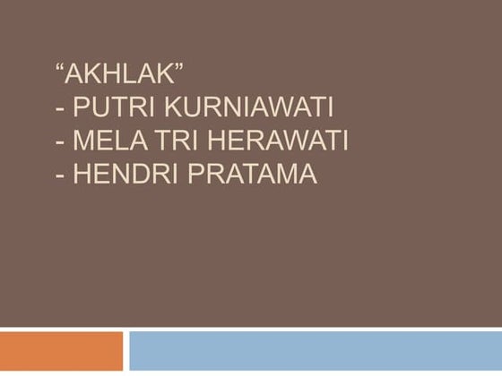 Powerpoint Akhlak | PPT