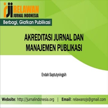 Mengapa mengelola jurnal ilmiah? | PDF