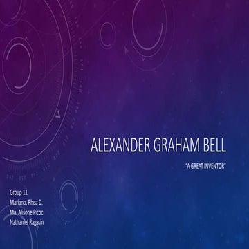 Ppt Alexander Graham Bell | PPTX