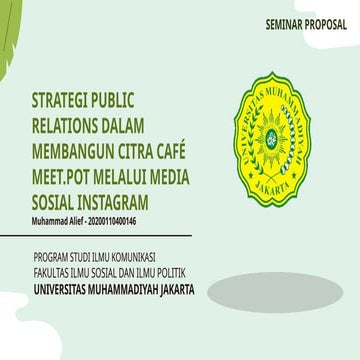 Strategi PR dalam Membangun Citra Cafe Meet Pot Melalui Media Sosial ...