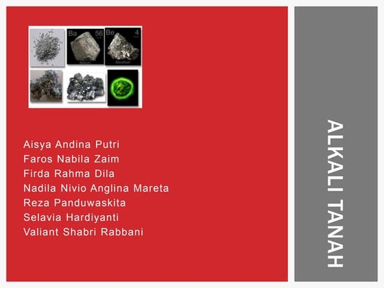 Kimia unsur golongan 1A & 2A | PPTX