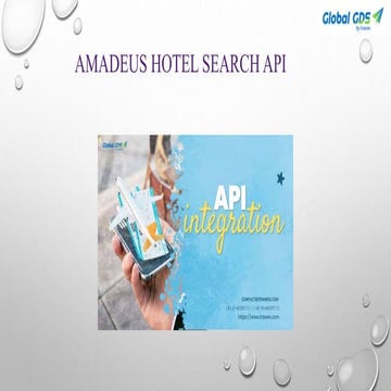 Amadeus Hotel Search API | PPT