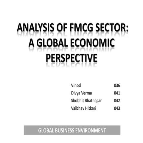 FMCG: SWOT Analysis | PPTX