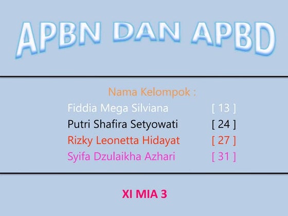 APBN dan APBD Materi Ekonomi Kelas 12 MA/SMA | PPT