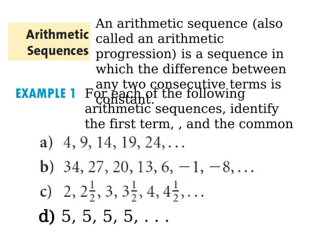 Arithmetic Sequence | PDF | Homework and Study | Education