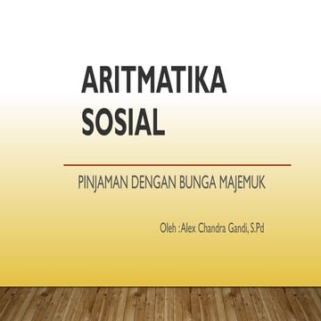 PPT ARITMATIKA SOSIAL untuk SMK kelas 11 | PPTX