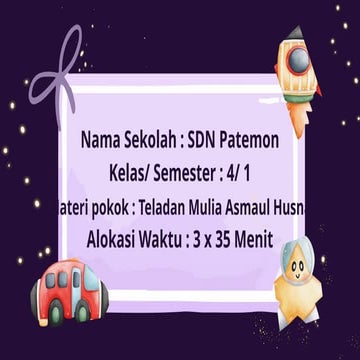 PPT teladan mulia asmaul husna materi PAI BP kelas 4 SD | PPTX