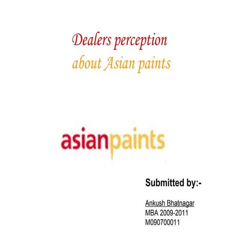 PPT Asian Paints | PPT | Painting | Arts and Crafts