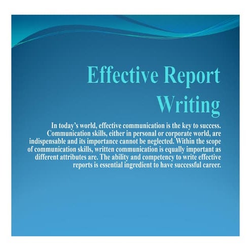 Effective Report Writing | PDF