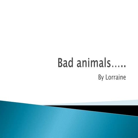 Ppt bad animals | PPTX