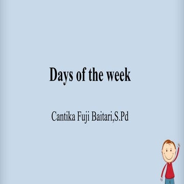 Days of the week | PPTX