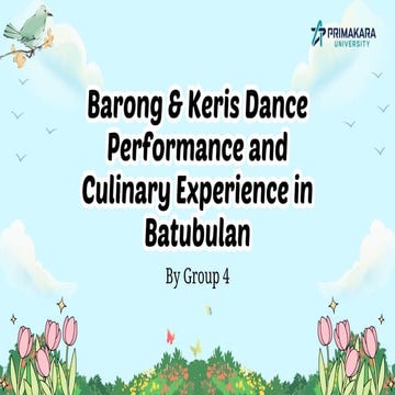 EXPLORE BATUBULAN VILLAGE WITH MATTHEW DEARING | PDF