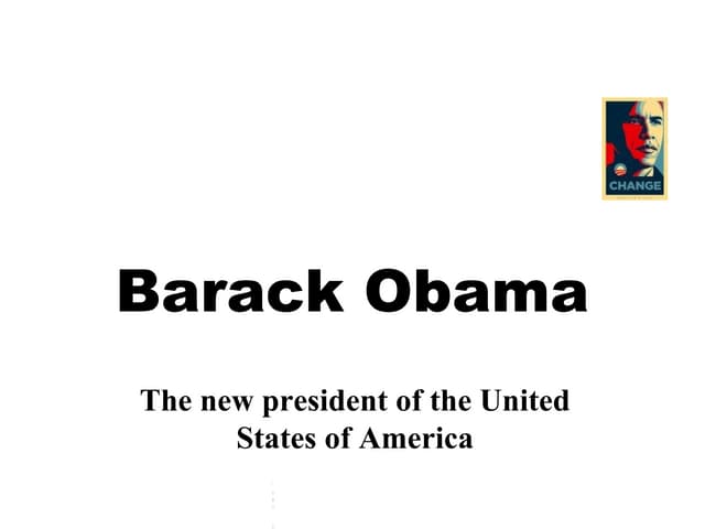 Barack Obama PowerPoint Presentation | PPT