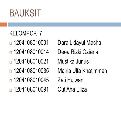 Ppt bauksit klp 7 ptsdb | PPTX
