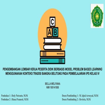 PPT skripsi pengembangan model problem based learning pptx | PPTX